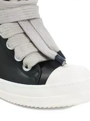 Rick Owens Jumbolace Leather High-top Sneakers