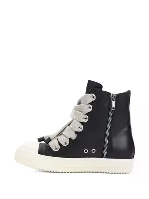 Rick Owens Jumbolace Leather High-top Sneakers