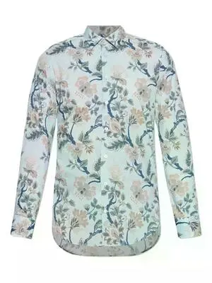 Etro Floral-print Shirt - Blue