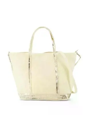 Vanessa Bruno Small Sequin-trimmed Cabas Tote Bag - Neutrals