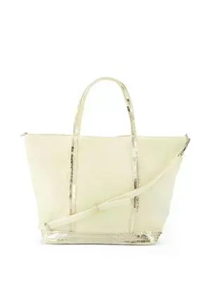 Vanessa Bruno Small Sequin-trimmed Cabas Tote Bag - Neutrals