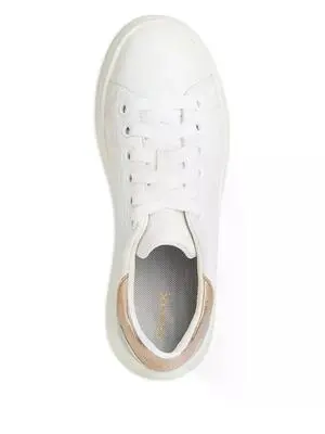 Geox Spherica Leather Sneakers - White