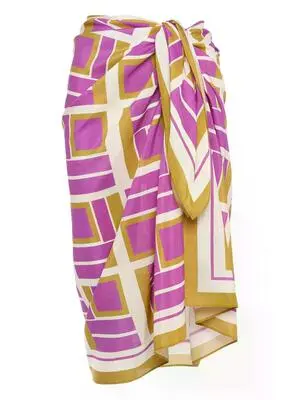 ERES Geometric-print Sarong - Purple