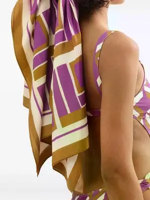 ERES Geometric-print Sarong - Purple