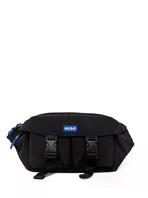 Hugo Buckle-fastening Pocketed Belt Bag - Black
