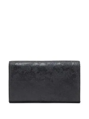 DIESEL® 1dr Logo-plaque Glitter Wallet - Black