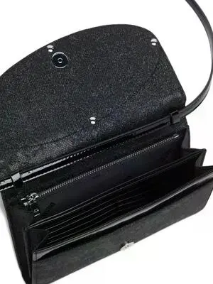 DIESEL® 1dr Logo-plaque Glitter Wallet - Black