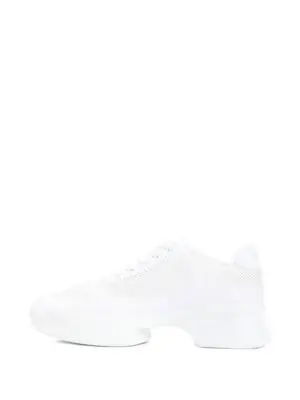Prada Mesh-panel Lace-up Sneakers - White