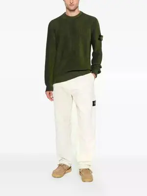 Stone Island Ribbed Crew-neck Sweater - Green