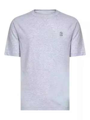 Brunello Cucinelli Crew-neck Embroidered-logo T-shirt