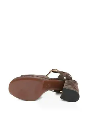 Valentino Garavani Fawcett Platform Leather Sandal - Brown