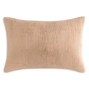 Donna Karan New York Evolution Pleated Textured Decorative Pillow, 14x 20 - Gold