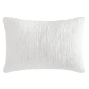 Donna Karan New York Evolution Pleated Textured Decorative Pillow, 14x 20 - Ivory