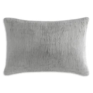 Donna Karan New York Evolution Pleated Textured Decorative Pillow, 14x 20 - Platinum