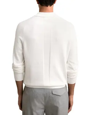 REISS Regular Fit Long Sleeve Polo Sweater