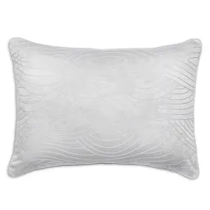 DEA LUXURY LINENS Dea Palm Beach Pelago Jacquard Boudoir Sham - Iceblue