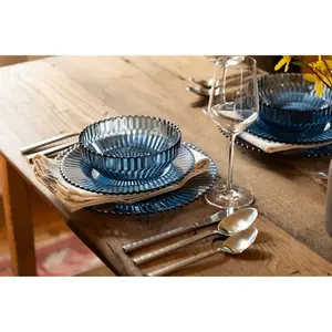 FORTESSA Archie 12 Piece Dinnerware Set - Cornflower