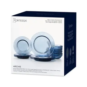FORTESSA Archie 12 Piece Dinnerware Set - Cornflower