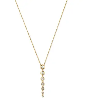 Bloomingdale'S Diamond Honeycomb Bezel Pendant Necklace - Gold
