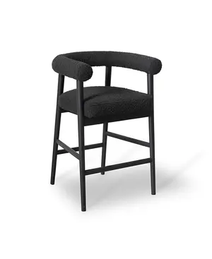 TOV FURNITURE Spara Performance Boucle Counter Stool - Black