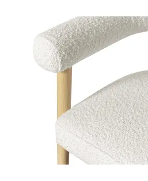 TOV FURNITURE Spara Performance Boucle Counter Stool - Cream