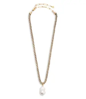 Ettika Cultured Freshwater Pearl Token Necklace
