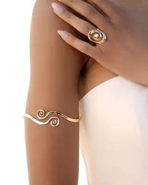 Ettika Intertwined Aura Swirl Arm Cuff