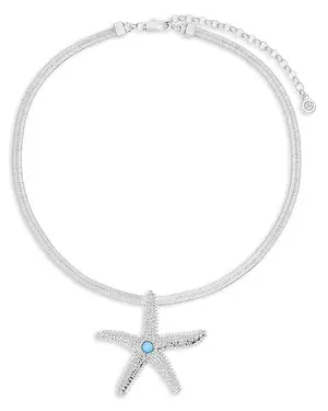 Ettika Mermaid Cove Starfish Pendant Necklace - Turquoise