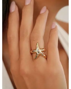 Ettika Pave Starfish Luxe Ring