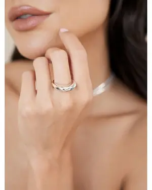 Ettika Modern Flow Ring - Silver