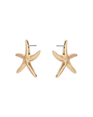 Ettika Pave Starfish Statement Stud Earrings