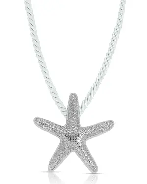 Ettika Starfish Pendant Necklace - Silver