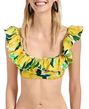La DoubleJ Ruffle Bikini Top - Zesty Yellow