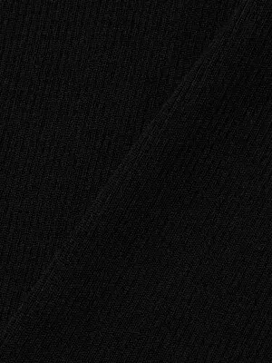 Khaite Celina Ribbed Wool-blend Top - Black