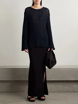 Khaite Elowen Open-knit Cotton Sweater