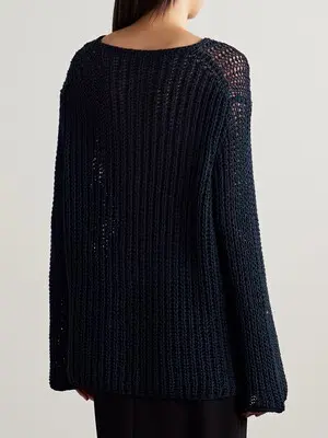 Khaite Elowen Open-knit Cotton Sweater