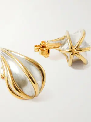 Bottega Veneta Plated Silver Earrings
