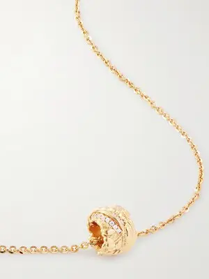Bottega Veneta Plated Crystal Necklace - Gold