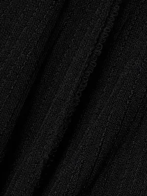 Proenza Schouler Tavia Ribbed-knit Top - Black