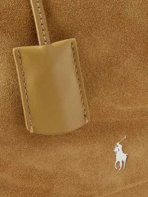 Polo Ralph Lauren Polo Play Leather-trimmed Suede Tote