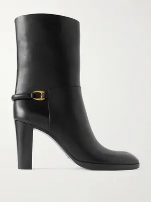 Saint Laurent Sulpice Leather Ankle Boots