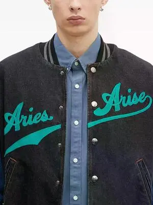 Aries Embroidered Logo Denim Jacket