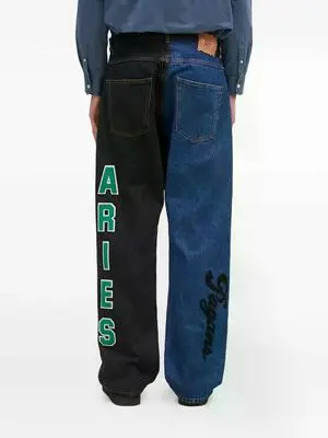 Aries Embroidered Logo Jeans