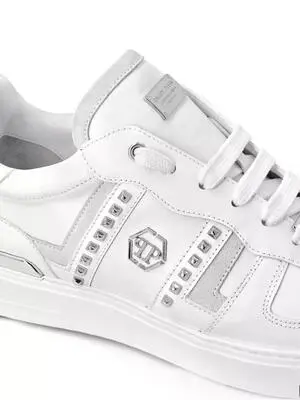 Philipp Plein Stud-embellished Low-top Sneakers - White