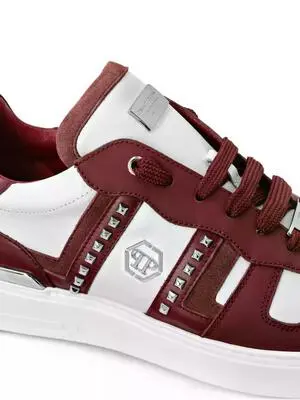 Philipp Plein Stud-embellished Low-top Sneakers - Red