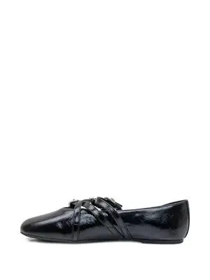 Michael Kors Buckle-detail Ballet Flats - Black