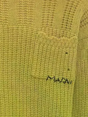 Marni Ribbed Mock-neck Sweater - Yellow