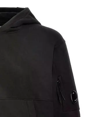 C.P. COMPANY Diagonal Raised Fleece Hooded Lens Sweatshirt