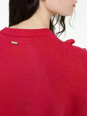 JW Anderson Cropped Jumper With Loop Embellishments - Red