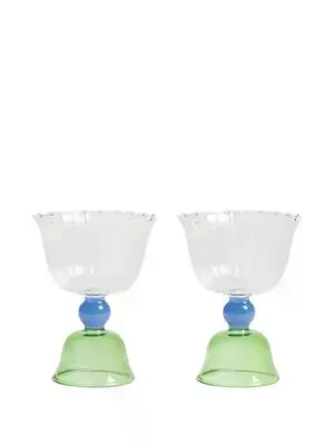 &K AMSTERDAM Tulip Glasses - White